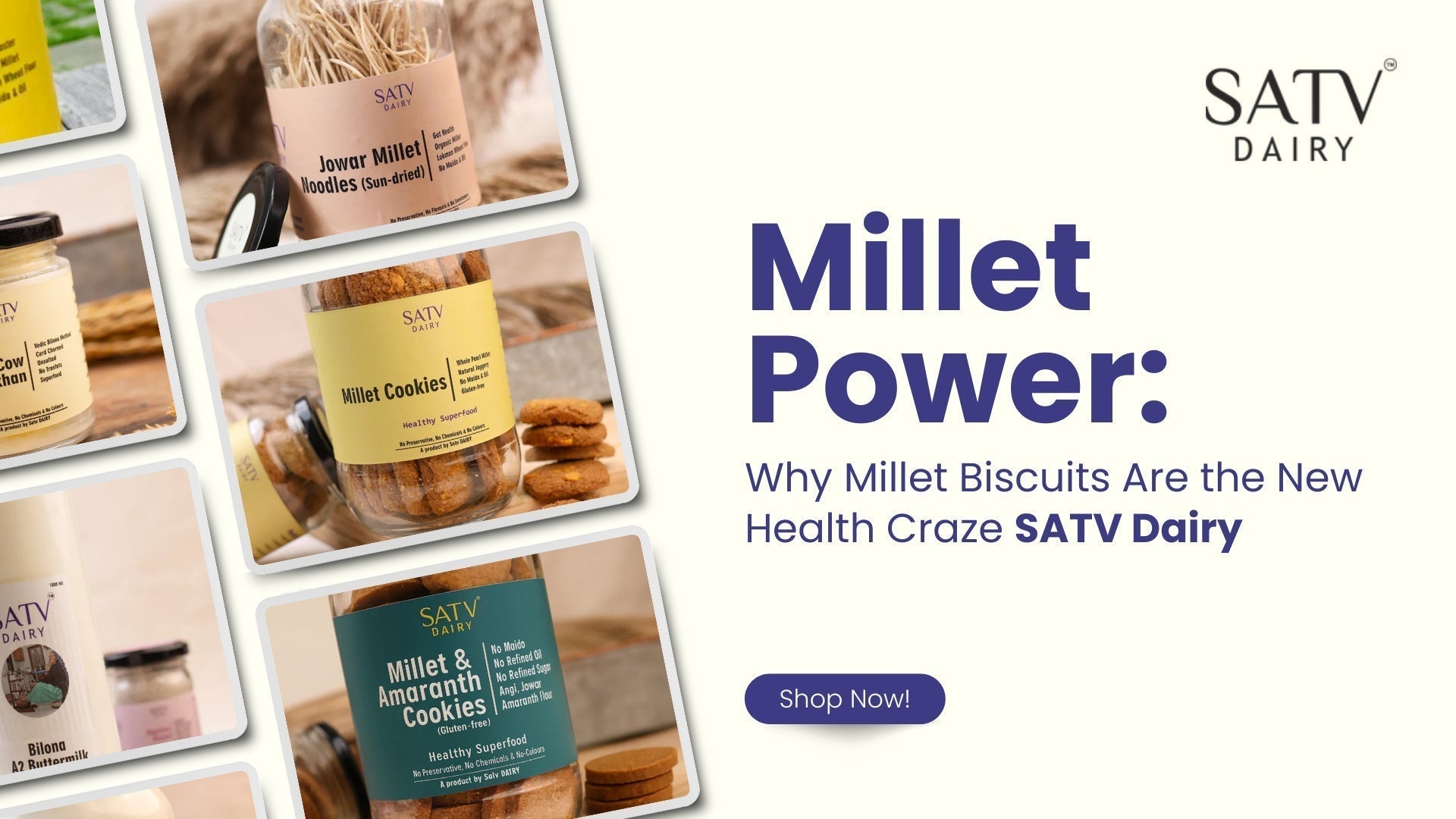 Millet Biscuits: The Healthy & Gluten-Free Snack You'll Love – Sâtv Dairy