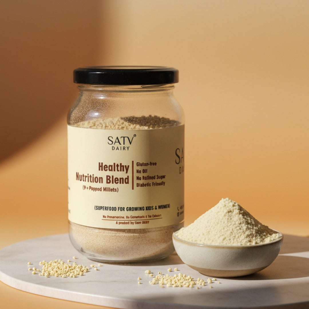 Satv Dairy Healthy Nutrition Blend (9+ Popped Millets) – Sâtv Dairy
